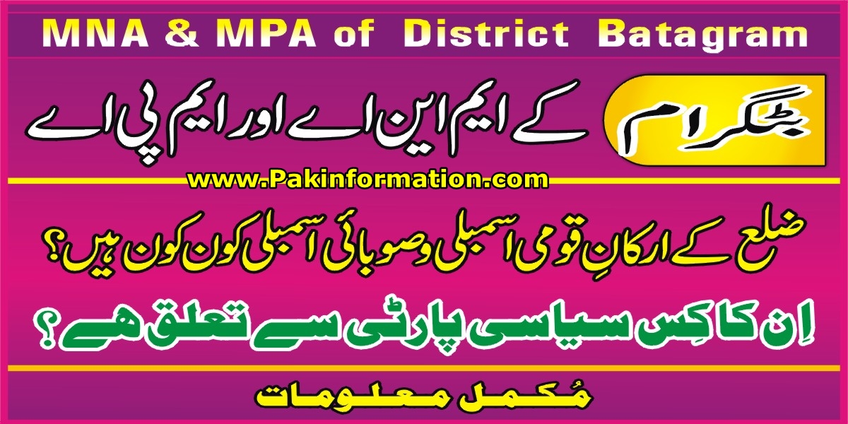 MNA MPA of Batagram Election 2018